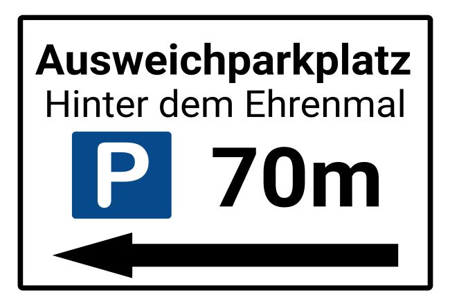 574328 Selbst weiter gestalten – Ausweichparkplatz Schild – Schilder ...