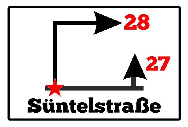 593354 Selbst weiter gestalten – Um die Ecke Schild – Schilder selbst ...