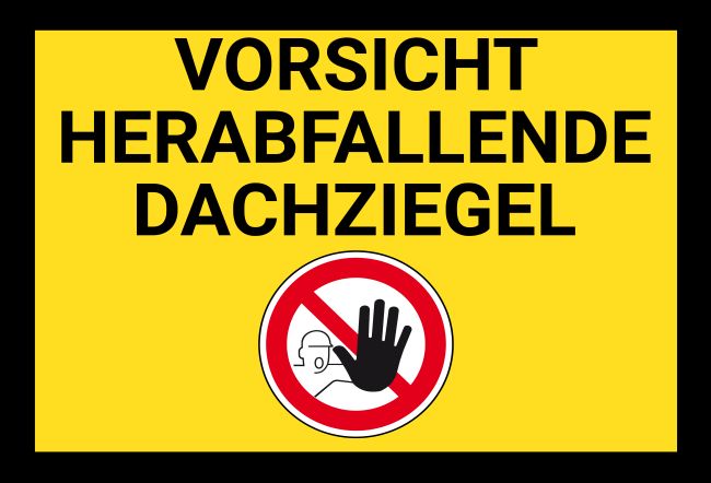 587208 Selbst weiter gestalten – Vorsicht Dachziegel Schild – Schilder ...